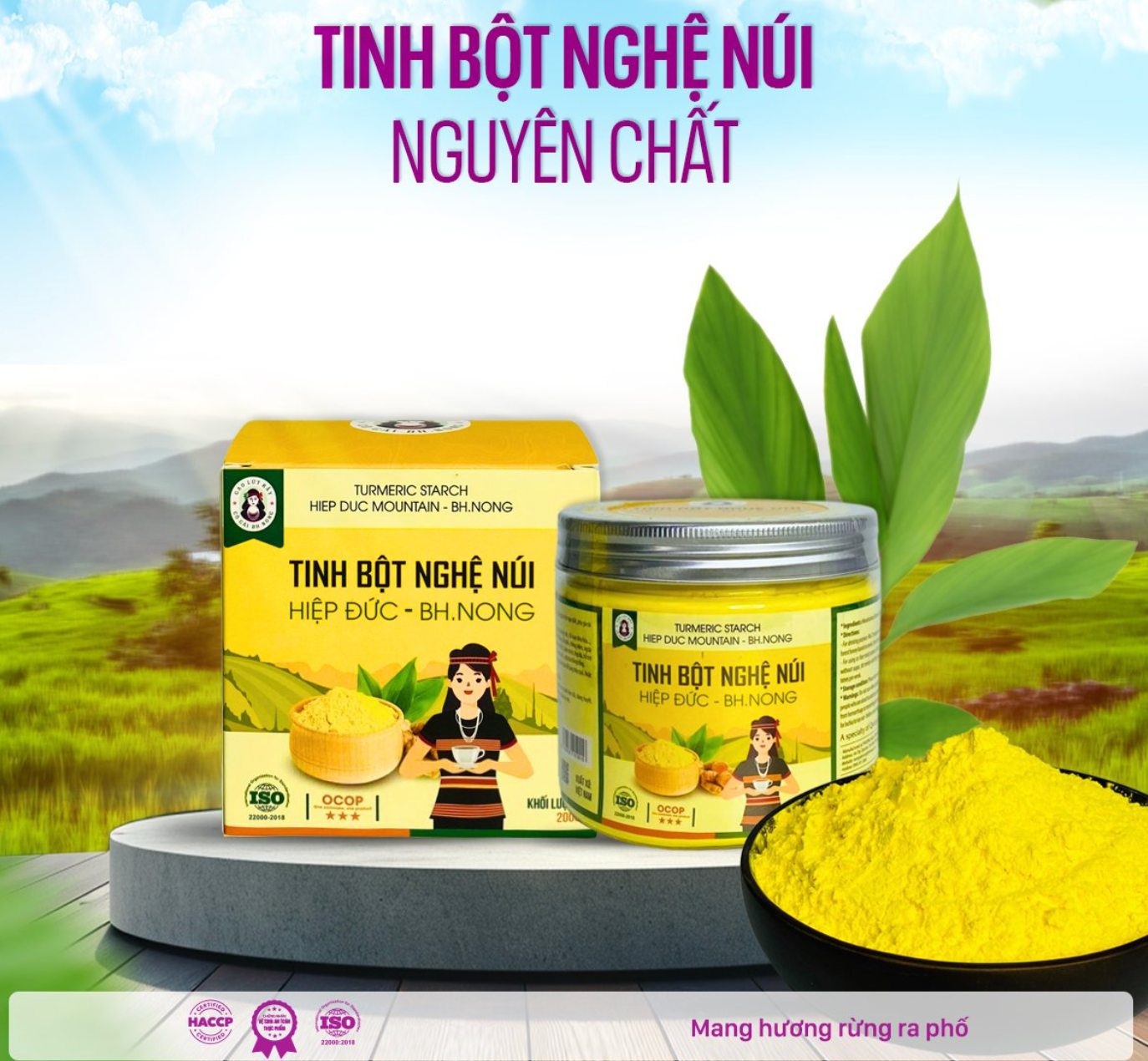 Tinh Bột Nghệ Núi Nguyên Chất BH.NONG - Bh.Nong Shop